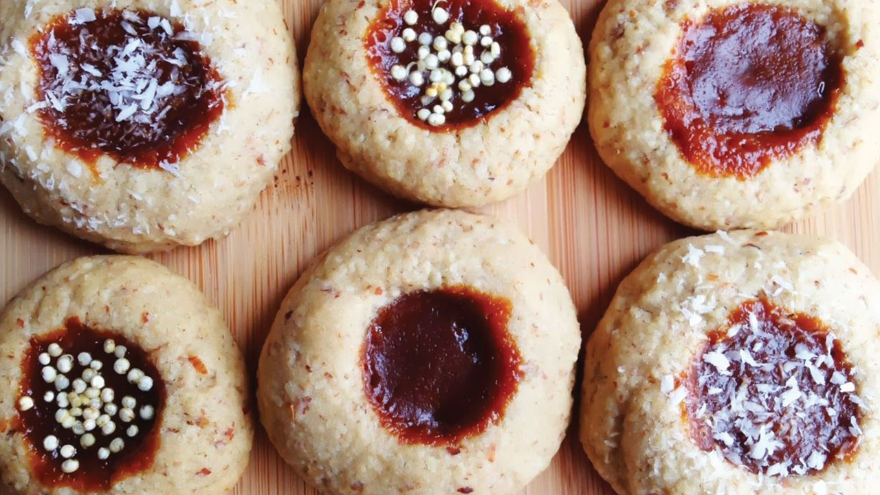 Almond Wheat Flour Jam Cookies | A nutritious snack